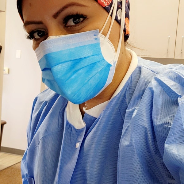 Dentist Surgical Scrub Cap Hat With Buttons, Tooth Print Surgical Scrub ...