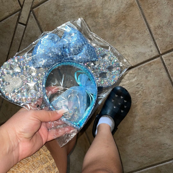 Rhinestone Silver Mickey Ears, Minnie Ears, Sequins Mickey Mouse Ears ...