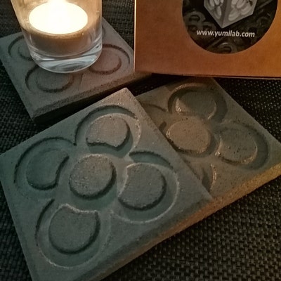 3 Panot Coasters From Barcelona, Yumilab, Barcelona Tile, Concrete ...
