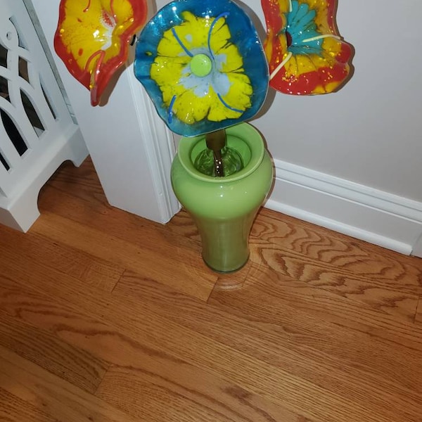 Fused Glass Garden 3D "cone Flowers" - Handmade - Planter/pot/vase - Etsy