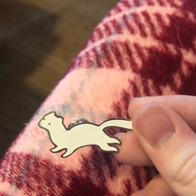 Ermine Enamel Pin Weasel Pin Ferret Pin Cute Animal Pin Minimalist Pin ...