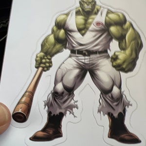 Hulk Baseball Kiss-cut Vinyl Decal Hulk Sticker - Etsy