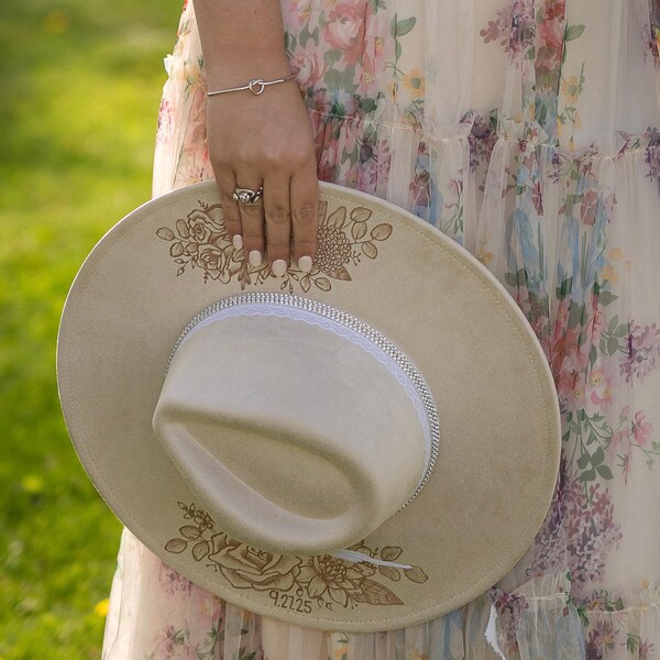 Alabama Roll Tide Cowgirl Hat - Custom Hand-burned College Game Day ...