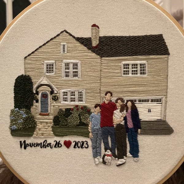 Custom House Embroidery- New Home Gift - Etsy