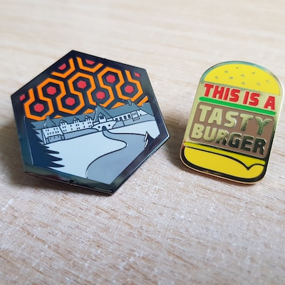 Pulp Fiction Tasty Burger Hard Enamel Pin Flair Quentin Tarantino Badge ...