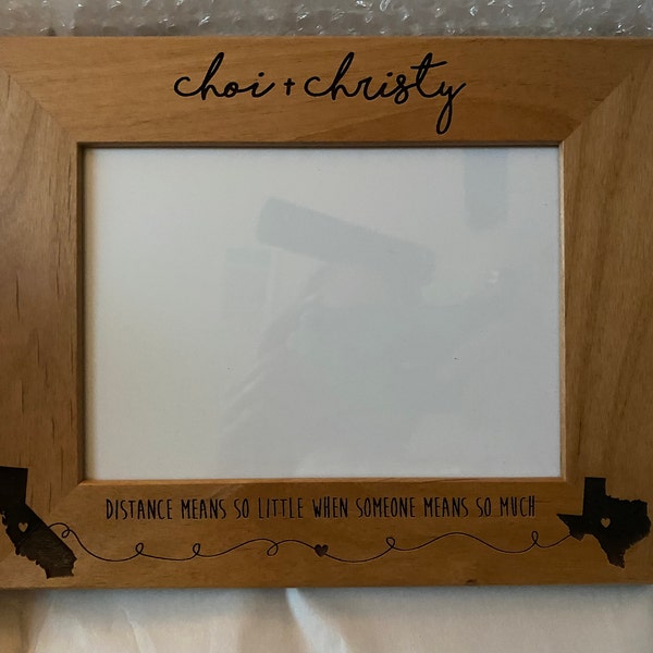 Personalized Long Distance Relationship Picture Frame, Long Distance ...