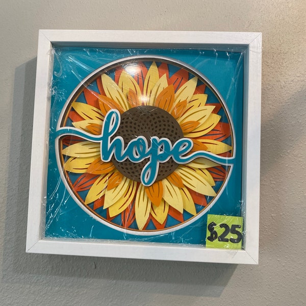 3D HOPE Svg - MENTAL HEALTH Awareness Shadowbox Svg - for Cricut - for ...