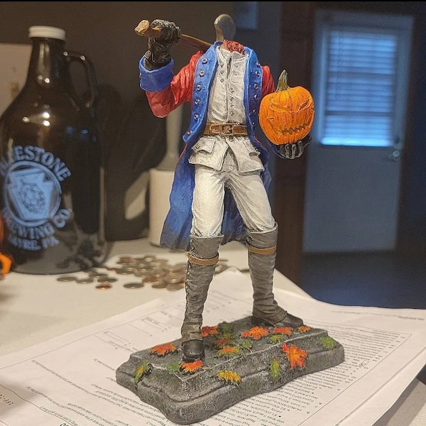 Headless Horseman Statue, Full Color Resin Sculpture | Gothic Legend of ...