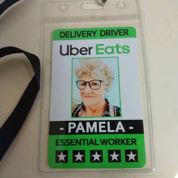 Uber Eats Driver ID Card With Your Picture Custom Picture Badge ...