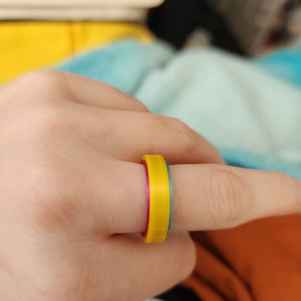 Custom Fidget Ring Spinner Rings Custom Pattern, Color Stim Ring for ...