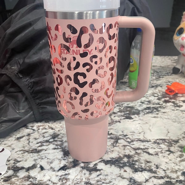 Leopard Print Sticker, Leopard Print Vinyl Decal for Cups, Mugs and ...