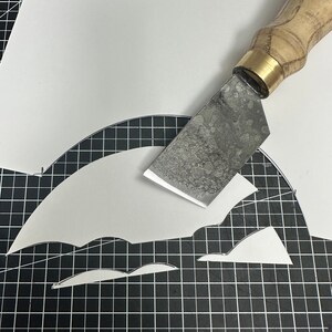 Skinning Knife Set 3pcs. Hand Made Forged Knife for Leather. - Etsy