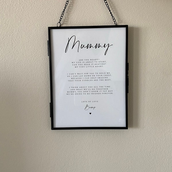 Mummy to Be Poem From Bump UNFRAMED A4 A5 PRINT Mum to Be Mothers Day ...