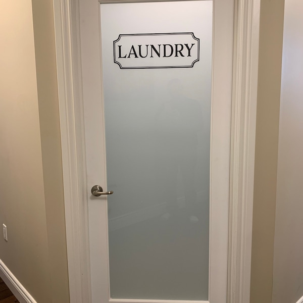 Laundry Vinyl Decal, Laundry Room Decal, Glass Door Decal, Vinyl ...