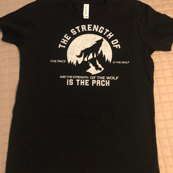 Epic Wolf Pack Quote "the Strength of the Pack" Youth Short Sleeve T ...