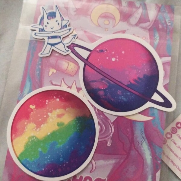 LGBTQ Pride Planets Stickers Transgender Bisexual Asexual Pansexual ...