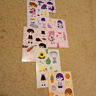 Omori Character Vinyl Sticker Sheets - Etsy