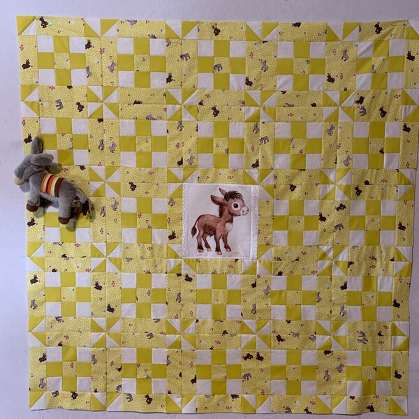 Donkey 100% Cotton Fabric Panel Block Quilt Square J584 - Etsy