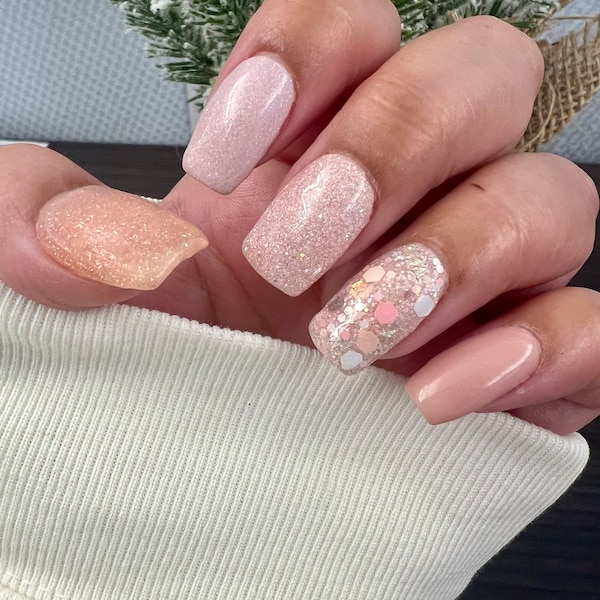 Peaches ‘n’ Cream Bundle- Dip Powder, Dip Powder for Nails, Nail Dip ...