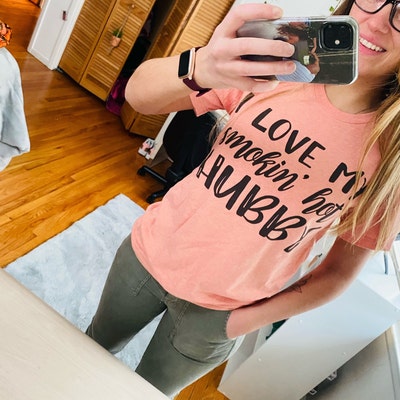 I Love My Smokin Hot Husband Womens Shirt Love Smokin Hot Hubby Shirt I Love My Smokin' Hot ...