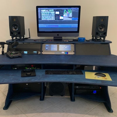 Recording Studio Desk 12RU Workstation Cabinet Grade Birch Plywood With ...