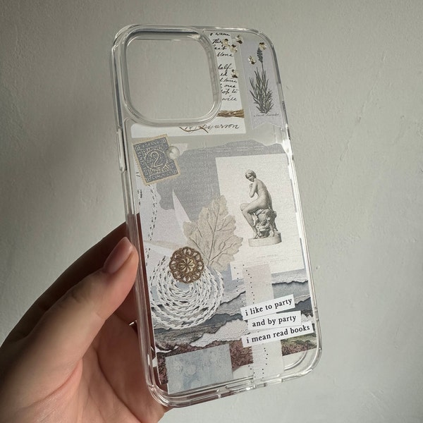 Aesthetic Collage Scrap Phone Cases for New Blue iPhone Magsafe Phone ...