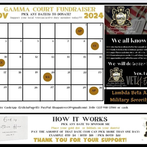 Editable Cash Calendar Fundraiser Flyer Template (digital Download) - Etsy