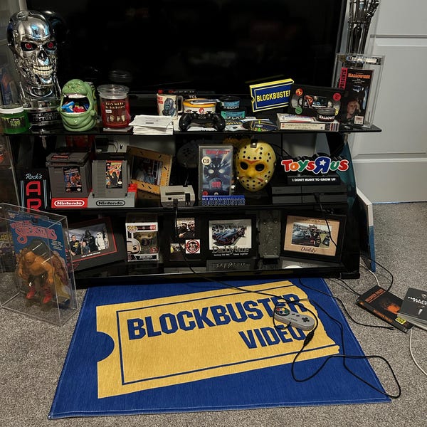 Blockbuster Video Rug, Retro Style VHS Movie Lovers, 90s Nostalgia ...