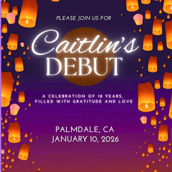 Tangled-inspired Debut Invitation | 18th Birthday Canva Template ...