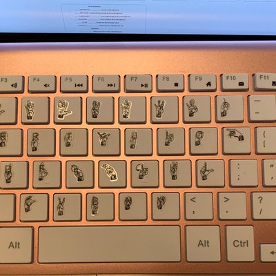 37 ASL Alphabet Keyboard Stickers Sign Language Stickers sign Language ...