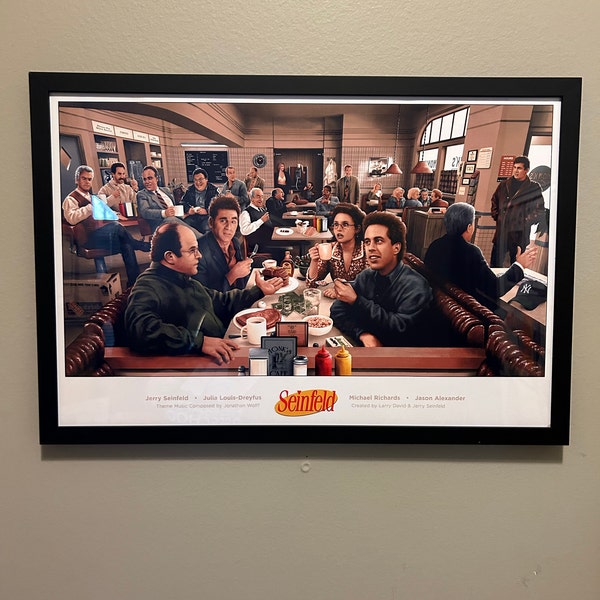 Seinfeld TV Show Poster, Classic Sitcom Art, Jerry, Elaine, George ...