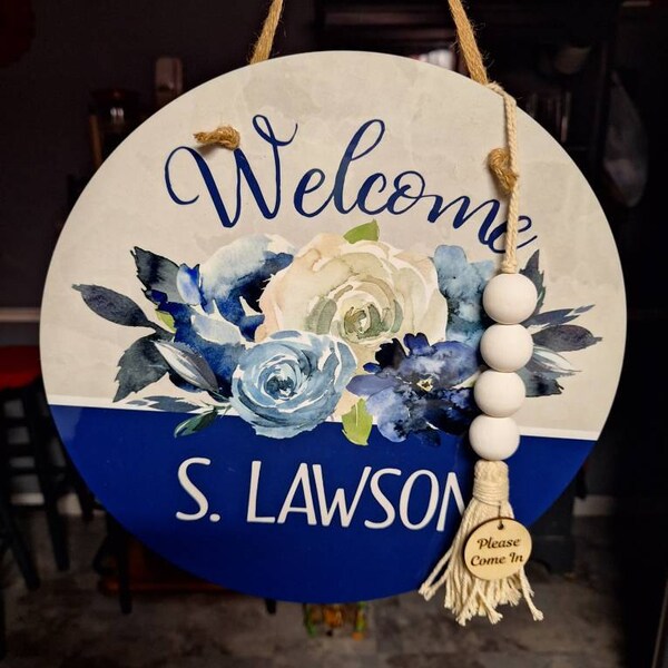 Personalized Round Door Sign for Assisted or Senior Living Apartment ...