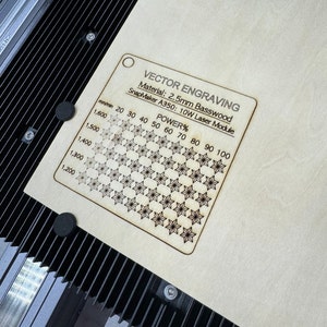 Snapmaker Luban Material Laser Test Files - Etsy