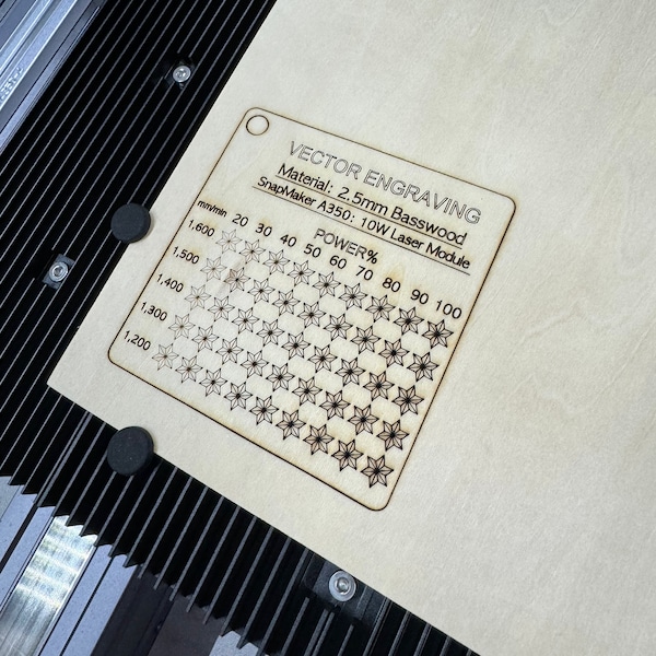 Snapmaker Luban Material Laser Test Files - Etsy