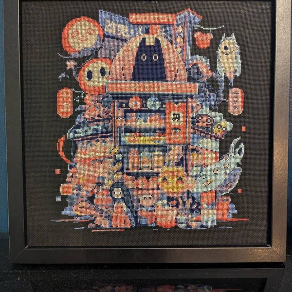 Japanese Cross Stitch Pattern Pdf "haunted Forest" Yokai Manga Anime ...