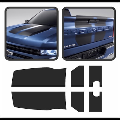 CHEVROLET SILVERADO HOOD Vinyl Decal Sticker Graphics Kit Fits Chevy ...