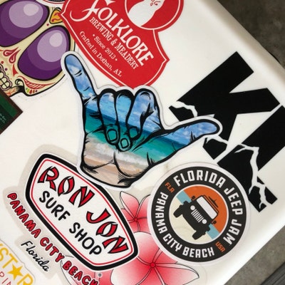 6 Beach Sticker Hang Loose Hand Ocean Surfing Shaka Die Cut Vinyl ...