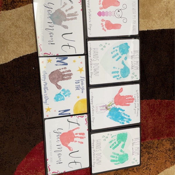 Mother's Day Gift, Printable Handprint Crafts From Kids, Set of 5 ...