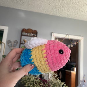 Crochet Blue and White Bee Jooby Hoo-bee School Spirit - Etsy