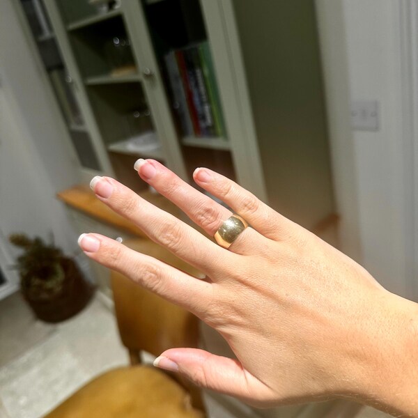 Vintage 9ct Gold Signet Ring. Initial C.F. 1979. Sizes T 1/2- 9 3/4 - Etsy