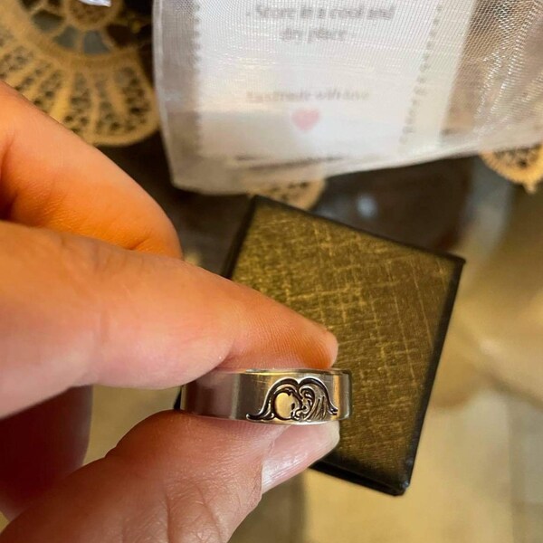 Angel Baby Ring With Name Inside Edge - Memorial - Infant Loss - Child ...