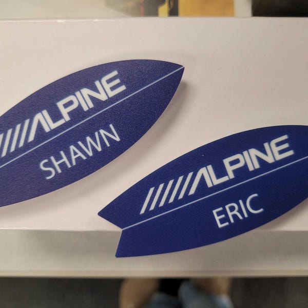 Surfer Name Tag W/ Magnet Backing - Etsy
