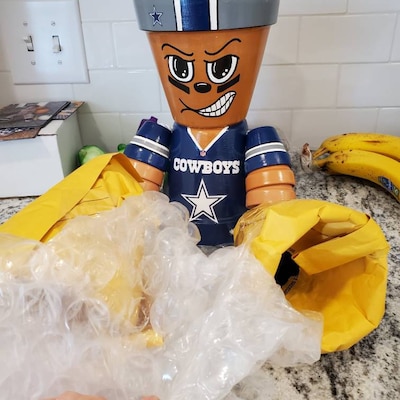 Clay Pot FOOTBALL TEAM PLAYER, Customized Clay Pots, Hand Painted Terra ...