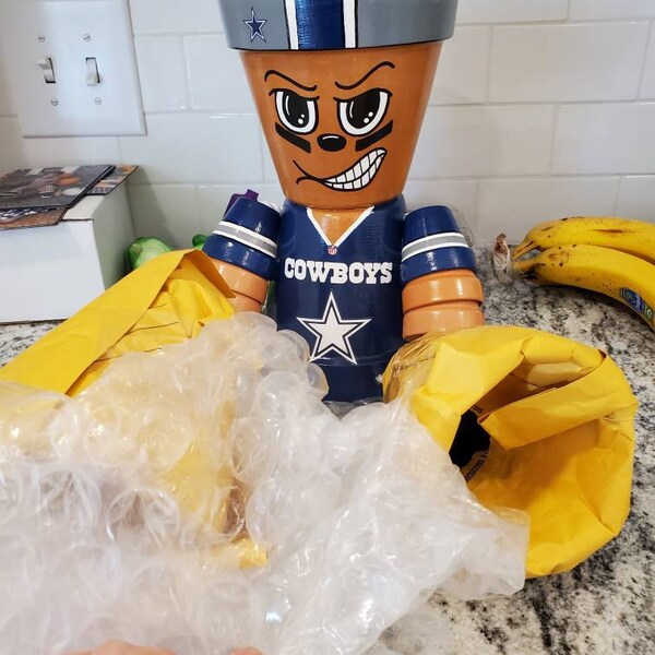 Clay Pot FOOTBALL TEAM PLAYER, Customized Clay Pots, Hand Painted Terra ...