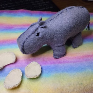 DIY Felt Hand Stitching Kit House Hippo - Etsy