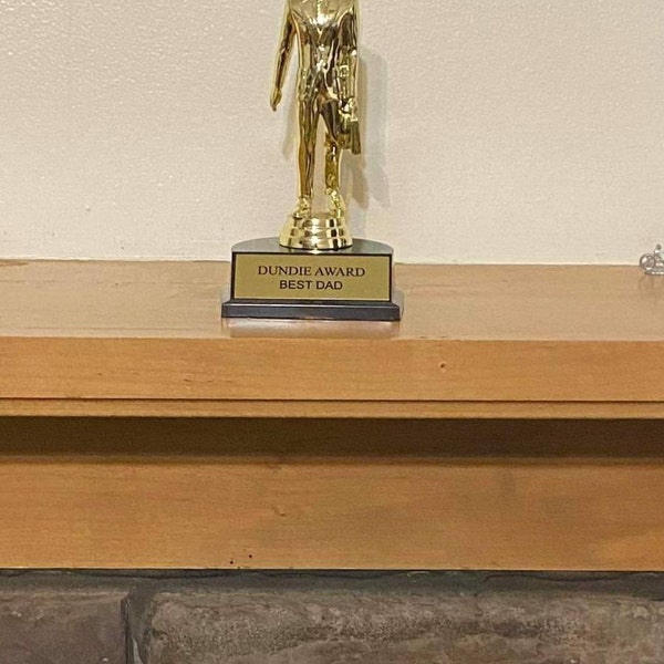 Best Dad Dundie Award Trophy the Office TV Show Michael Scott Dunder ...