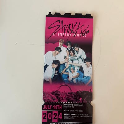 Stray Kids Ticket Souvenir BST Hye Park Festival Inspiration - Etsy