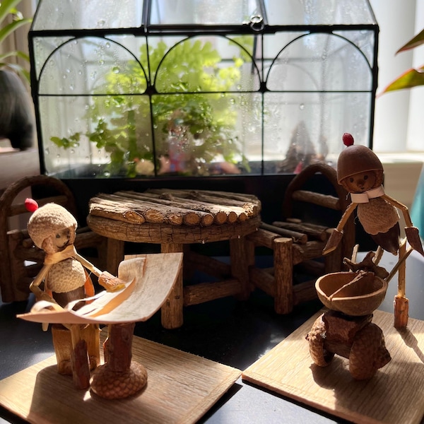 Medieval Scholar Acorn Elf - Nature-inspired Figurine - Etsy