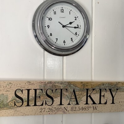 Siesta Key, Florida Wood Wall Hanging Map Signs - Etsy