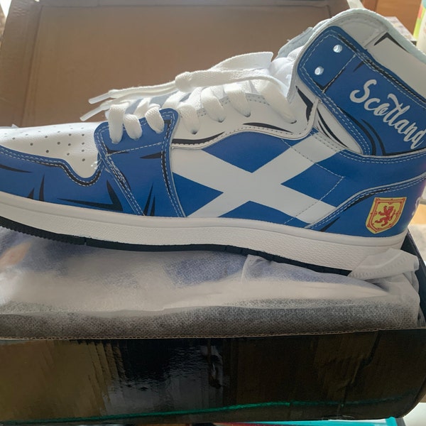 Scotland Flag High Tops, National Flag, Scotland, Scotland Flag Shoes ...